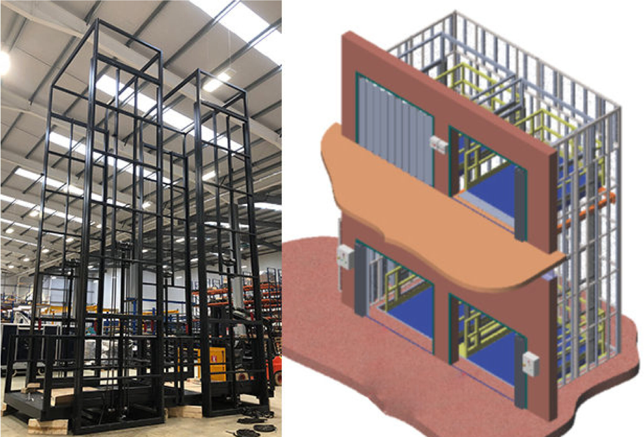 Impressive double goods lift supplied to prestigious UK car ...